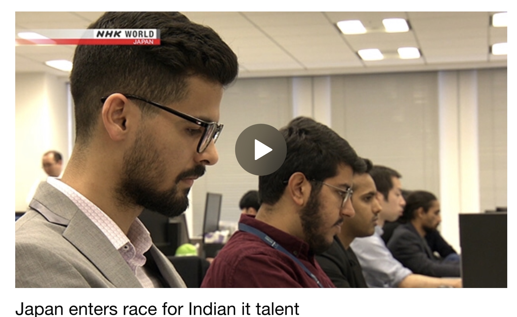 Japan attracts Indian IT Talent/Little India – NHK series – Influential ...